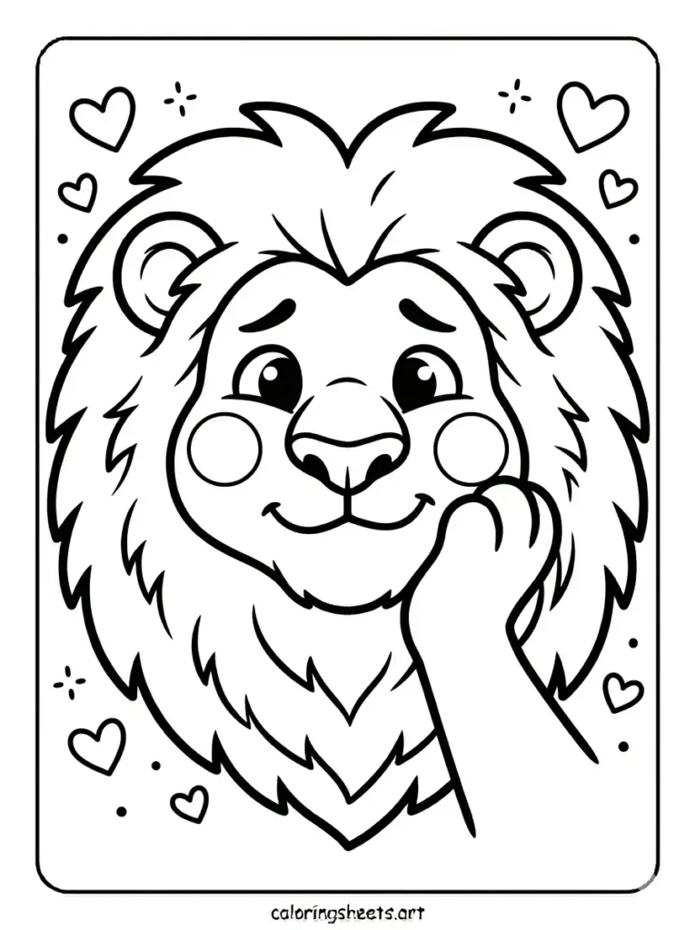 Lion Coloring Pages - Free Printable PDF