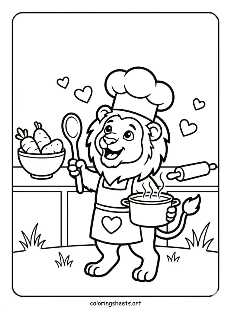 Lion Coloring Pages - Free Printable PDF
